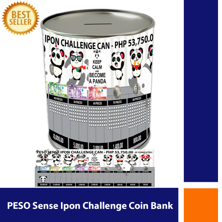 VKS PESO SENSE Ipon Challenge Can (PANDA) #018 | Lazada PH