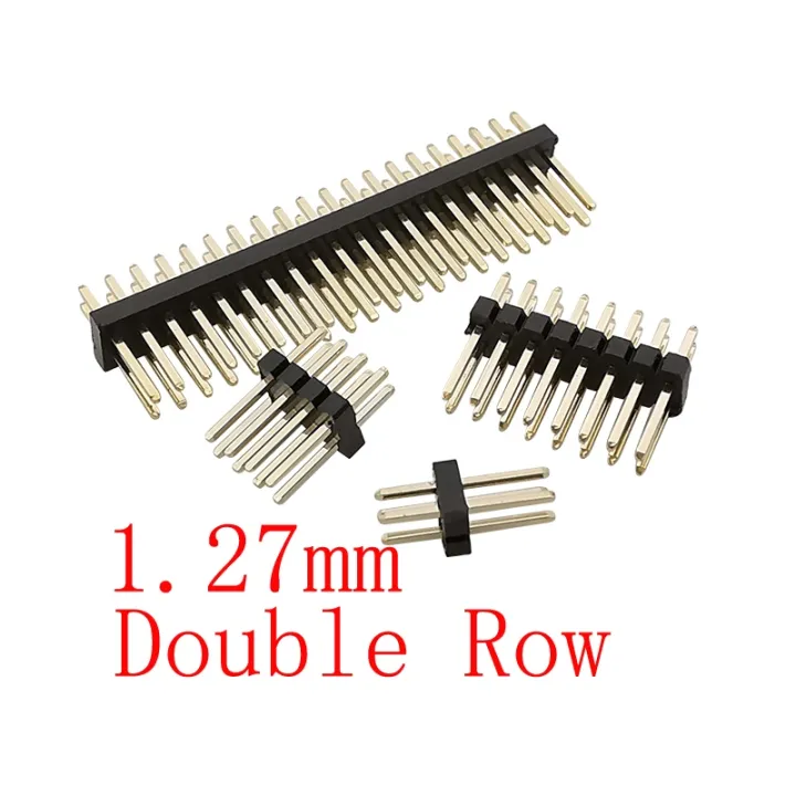 10Pcs/lot Double Row Pitch 1.27mm Pin Header Male Plug Straight Strip Breakaway 2x2 50Pin 1.27 ...