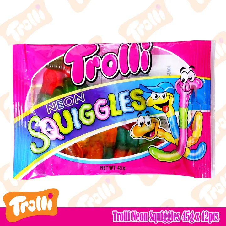 Trolli Neon Squiggles Gummi Candy 45g (12 packs) Tray | Lazada PH