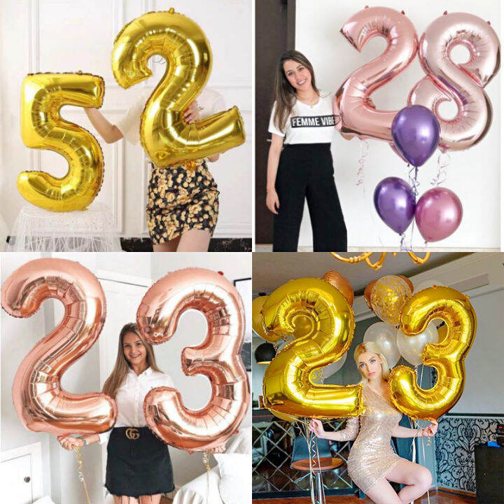 32inch/Foil Balloons party number balloon/happy Birthday decor party ...