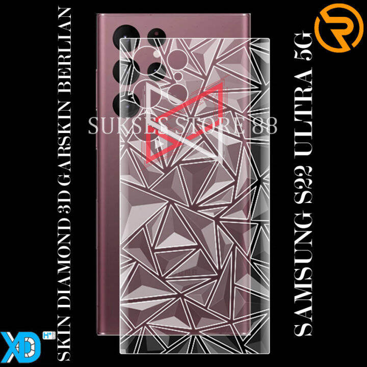 SAMSUNG S22 ULTRA 5G Skin Diamond 3D Garskin Berlian Transparan Stiker ...