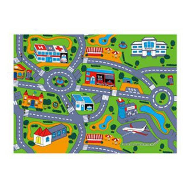 Carpet- Road Map (L 200cm x W 275cm) Good Material Quality Comfort Safe ...