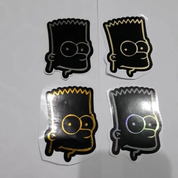 Bart Simpson - B Sticker Decal in Silver, Gold & Hologram | Lazada PH