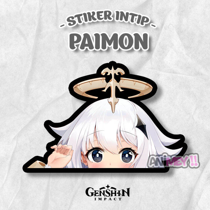 Stiker Intip Paimon Genshin Impact / Sticker Anime Waterproof | Lazada ...