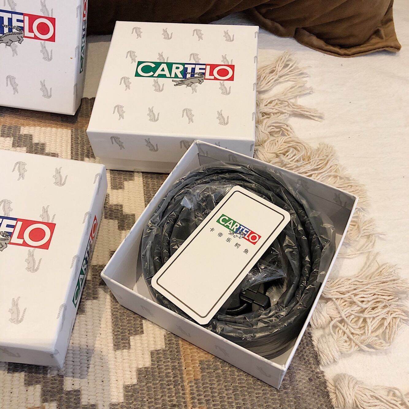 CARTELO จระเข้ เข็มขัดหนังวัวนิ่มสองด้านเกรดพรีเมียม หนังวัวแท้100% เข็มขัดหนังแท้ สายเข็มขัด ...