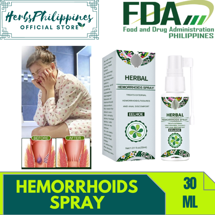 Natural Herbal Hemorrhoids Spray Gamot sa Almoranas Spray 30ml Anti Hemorrhoids, Hemorrhoids ...