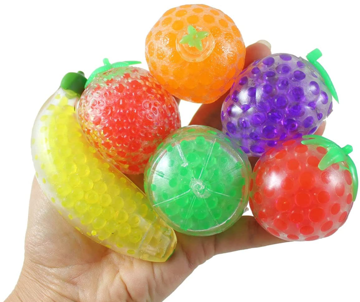 STNDRD Rainbow Fruit Fidget Mesh Ball Anti Stress Relief Sensory Bead ...