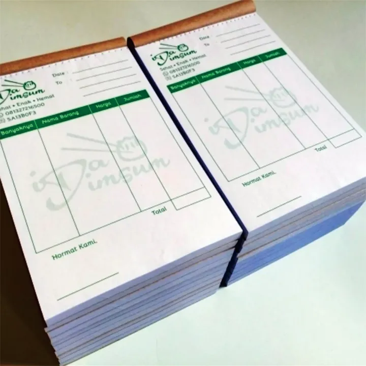 Nota Custom nama sendiri, 2Ply Nota bon kontan, Nota Laundry, Nota ...