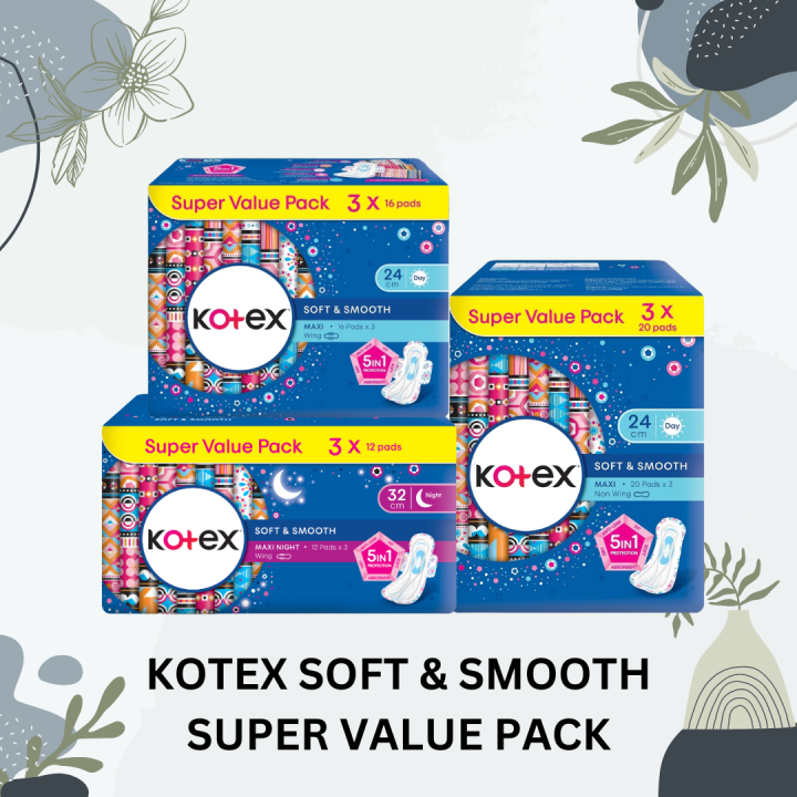 Kotex Soft & Smooth Super Value Pack | Lazada