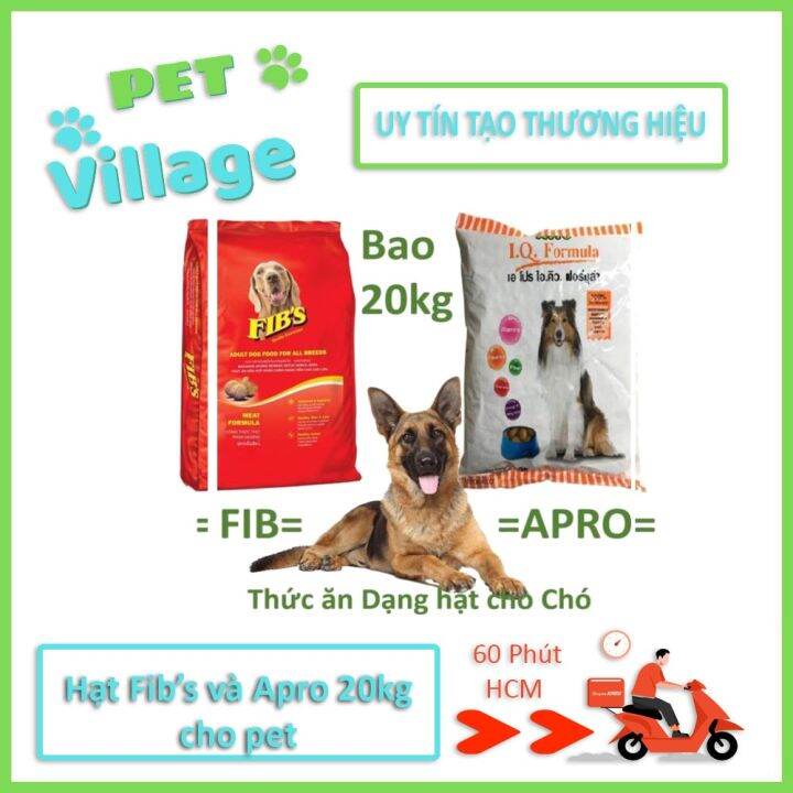 {Bao lớn 20kg} APro & Fib's Thức ăn cho chó dạng hạt Dành cho mọi giống ...