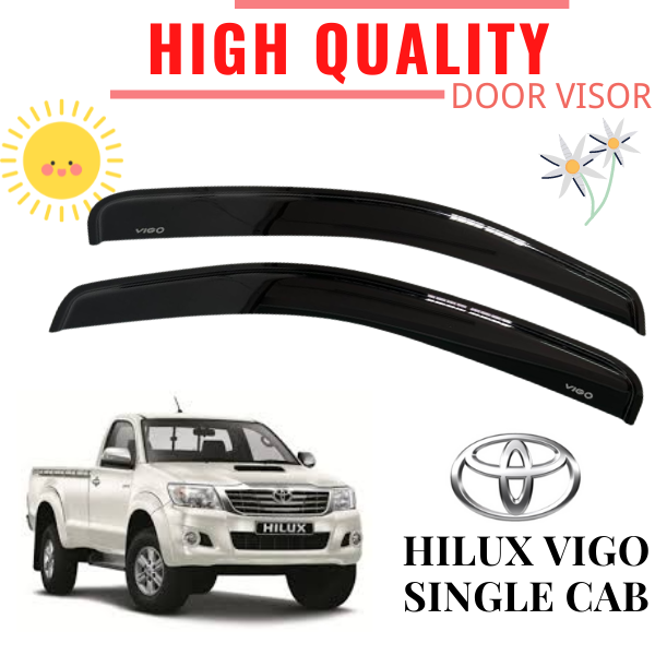 Toyota Hilux Vigo (2 door) Single Cab 2006 - 2016 Door Visor 4” INCH ...