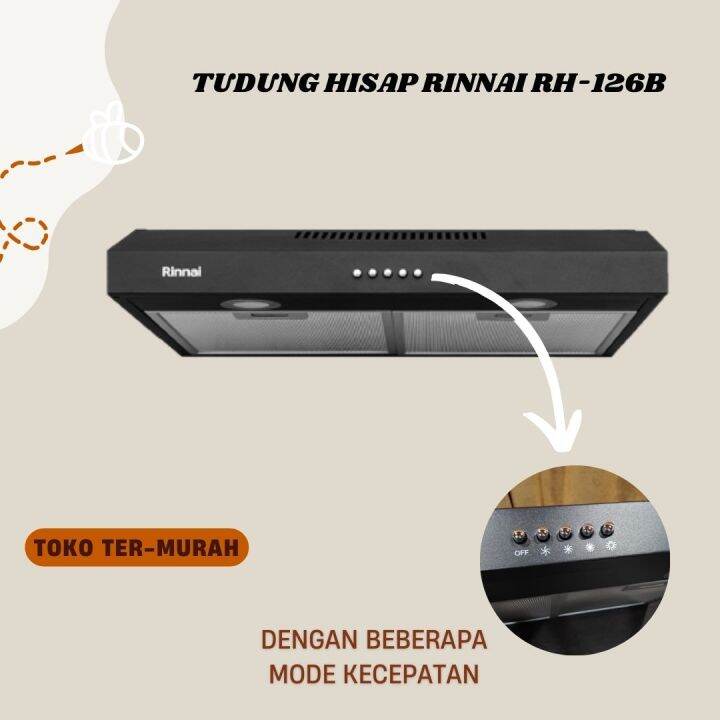 TUDUNG HISAP RINNAI RH-126B COOKER HOOD RINNAI PENHISAP ASAP RINNAI | Lazada Indonesia