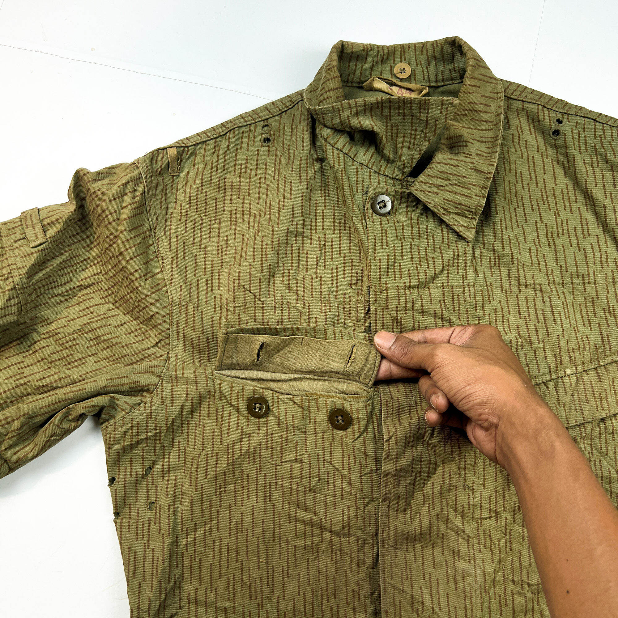 แจ็คเก็ตทหาร เสื้อกระสอบทหาร EAST GERMAN STRICHTARN RAIN CAMO FIELD ...