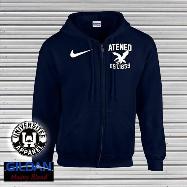 Original Gildan Brand Ateneo Blue Eagles Hoodie Jacket w zip ATENEO ...