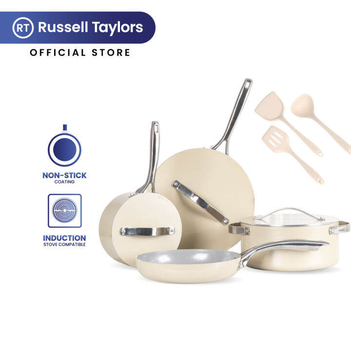 Russell Taylors NonStick Ceramic Cookware Set ชุดเครื่องครัวเซรามิกนอน ...
