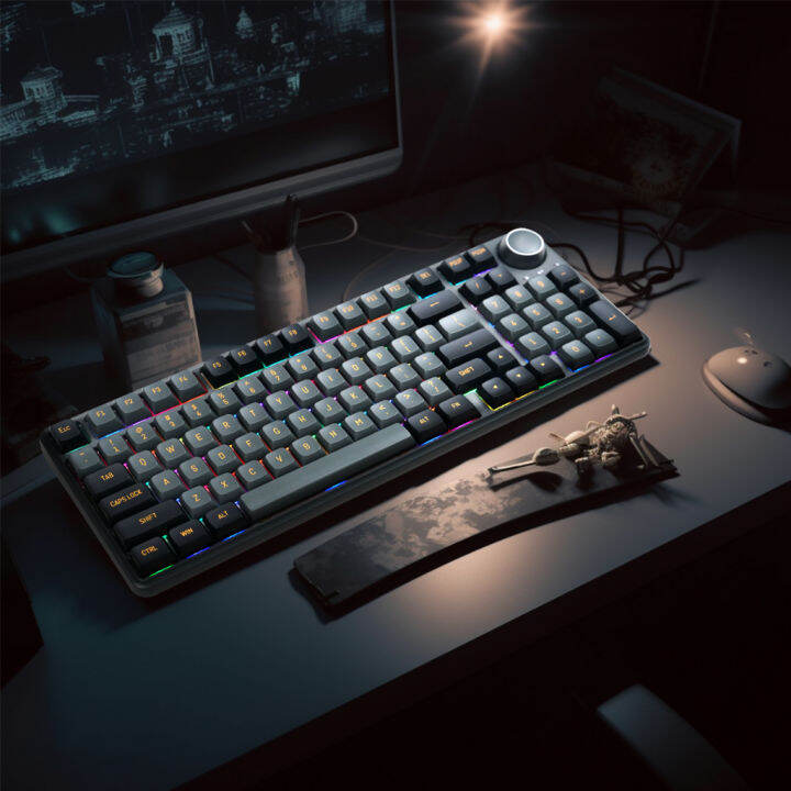 Mathew TECH MK96 ปะเก็นคีย์บอร์ดเกมมิ่ง บลูทูธ 2.4G USB 3 โหมด RGB ...