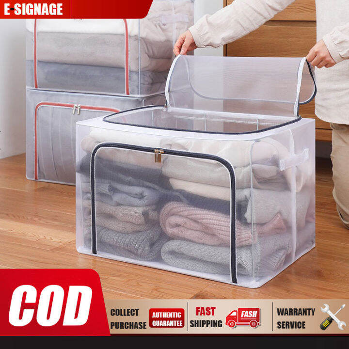 [B1T1] 66L/80L/110L Storage Box Waterproof Large Size Clothes Pants ...