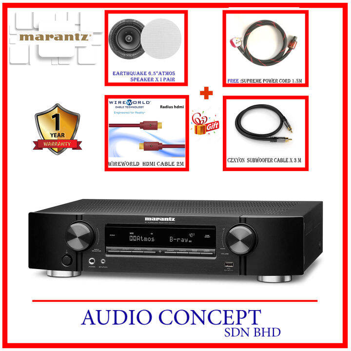 Marantz NR1711 8K Slim 7.2 Channel Ultra HD AV Receiver + Free Gift | Lazada