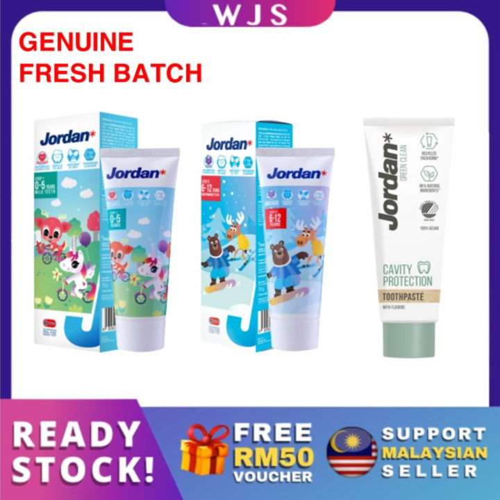 (FRESH BATCH) WJS Jordan Toothpaste Step 1 Step 2 Junior 6+ Years ...