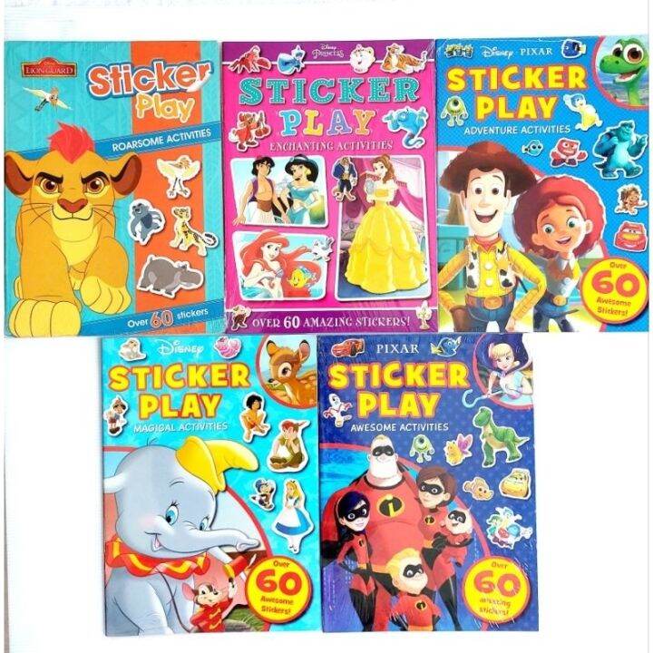 Sticker Activity Books Series: Princess Toy Story Lion King Incredibles ...