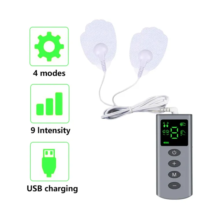 4 Modes 9 Power Levels Rechargeable Electric Pulse Acupuncture Tuina ...