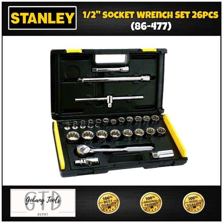 Stanley Socket Wrench Set 1/2 drive 12points 10mm-32mm (1-86-477 ...