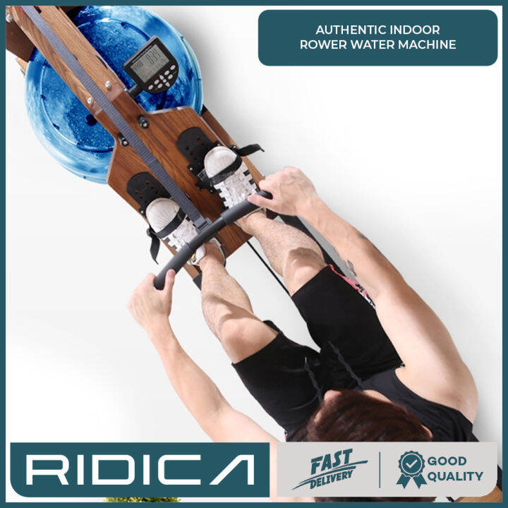 Ridica Authentic Indoor Rower Water Rowing Machine Oak Wood Water ...