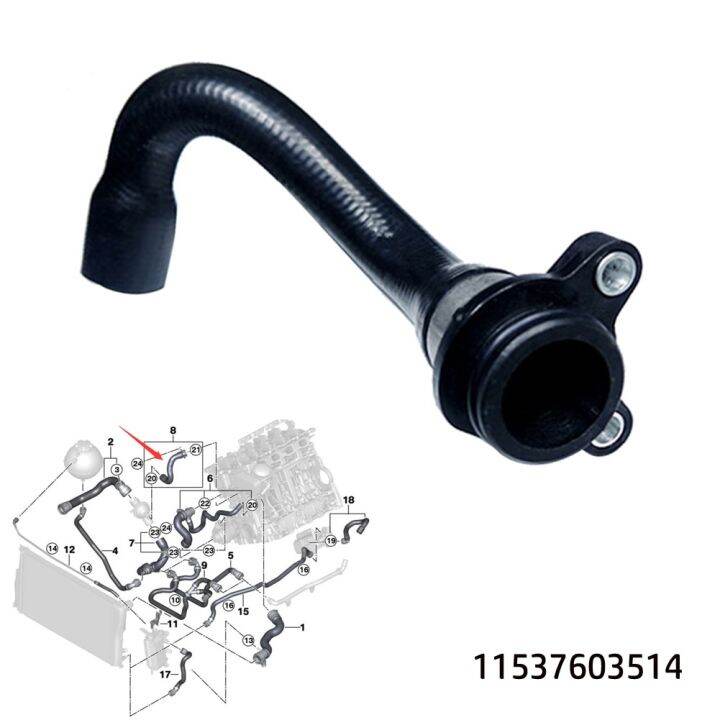 Coolant Radiator Hose Water Pipe Line FOR BMW Coolant Hose Thermo To ...