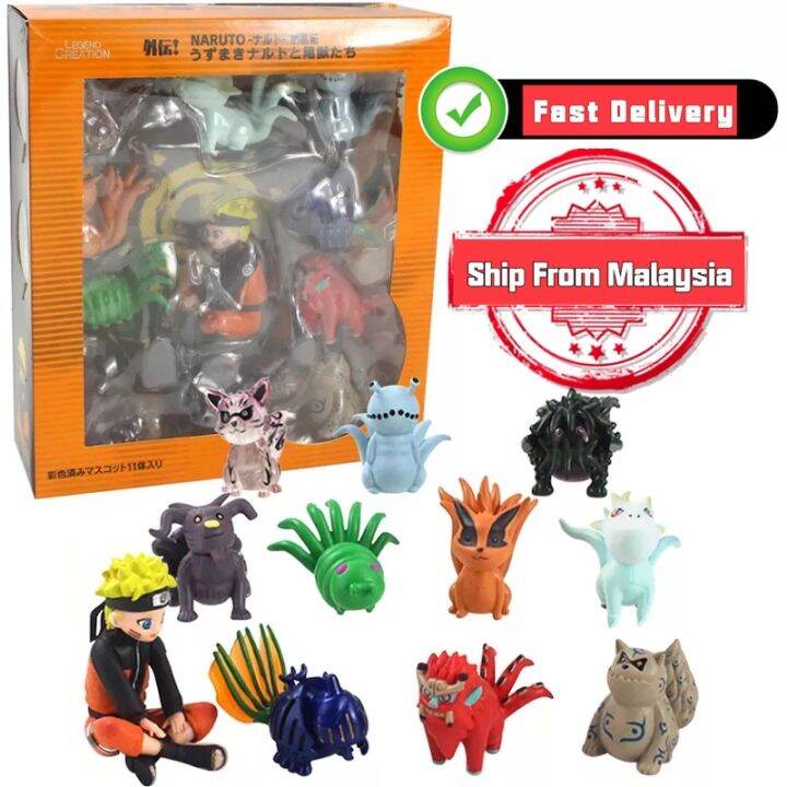 Uzumaki Naruto figure Bijuu Kyuubi Kurama Gaara Shukaku Utakata 11pcs ...