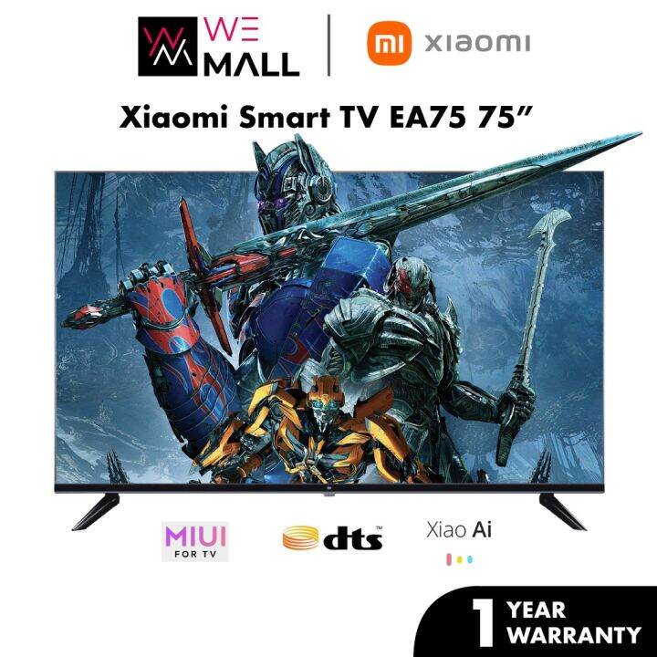[CHINESE VERSION] Xiaomi Mi EA75 75" LED Android TV Smart TV 4K XiaoAi Voice Assistant | Lazada