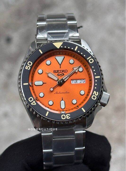 Brand New Seiko 5 Orange Sunburst Dial Men’s Automatic Watch SRPD59K1 ...