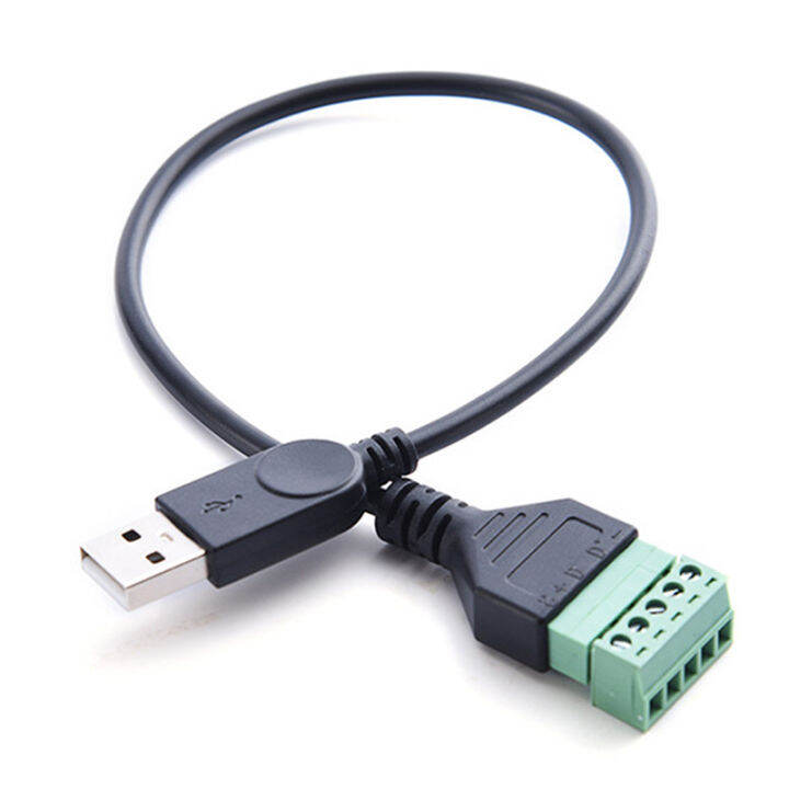 minnan USB A to 5 Pin Screw Connector with Shield Terminal Plug Adapter ...