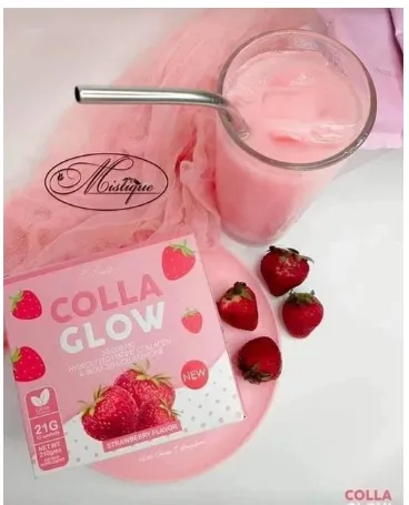 Colla Glow Collagen and Gluta Drink Strawberry Flavor by Mistique ...