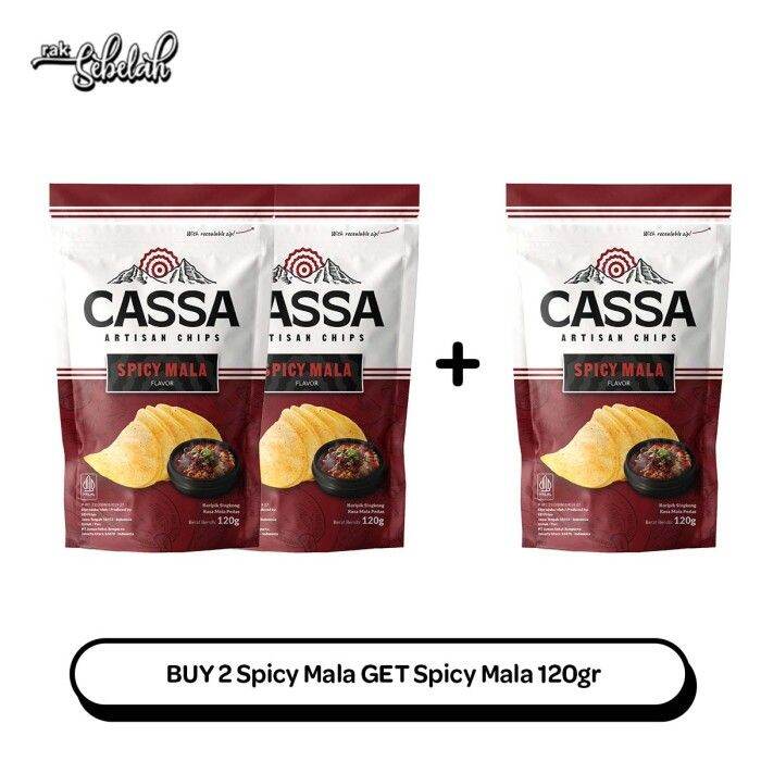 BUY 2 Spicy Mala GET 1 Mala 120gr - Cassa Chips Keripik Singkong Pedas | Lazada Indonesia