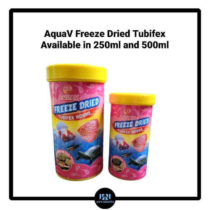♔Aquav Freeze Dried Tubifex Worm 250ml 500ml | Lazada PH