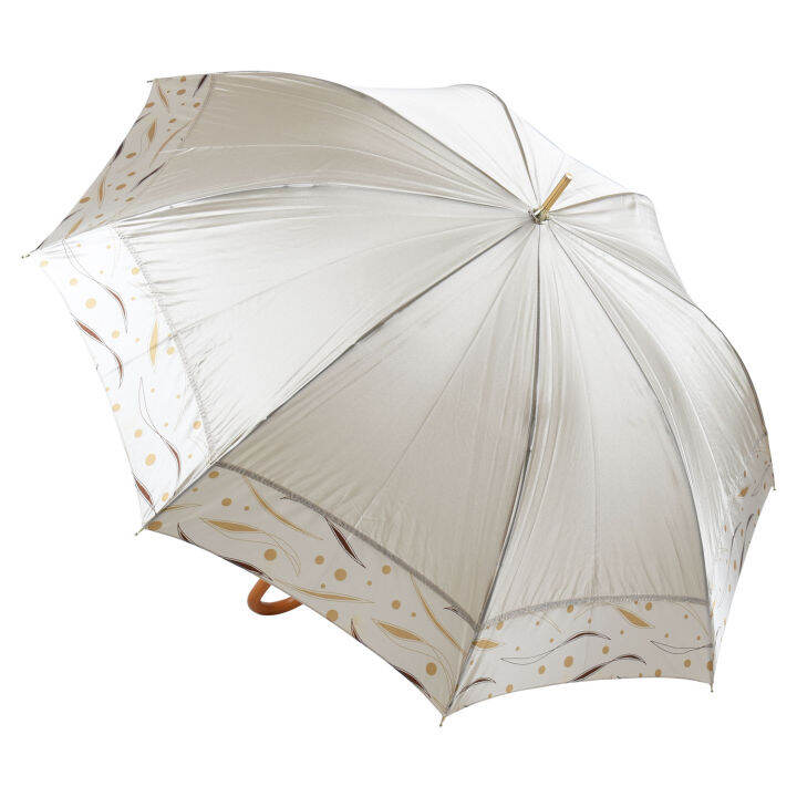 Fibrella Long Umbrella F00361 (Dots & Wave Pattern Cream White) | Lazada PH