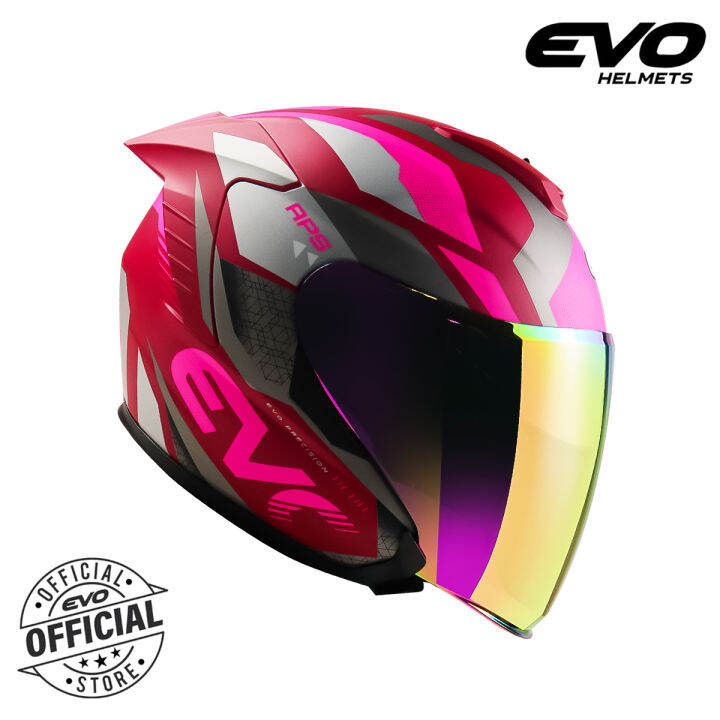 EVO RX-5 Aeon Half Face Dual Visor Helmet with Free Clear Lens | Lazada PH