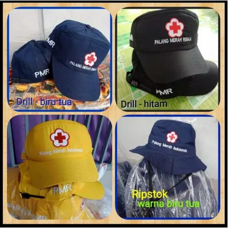 Topi PMI PMR Topi Rimba PMI PMR Palang Merah Indonesia Remaja | Lazada ...
