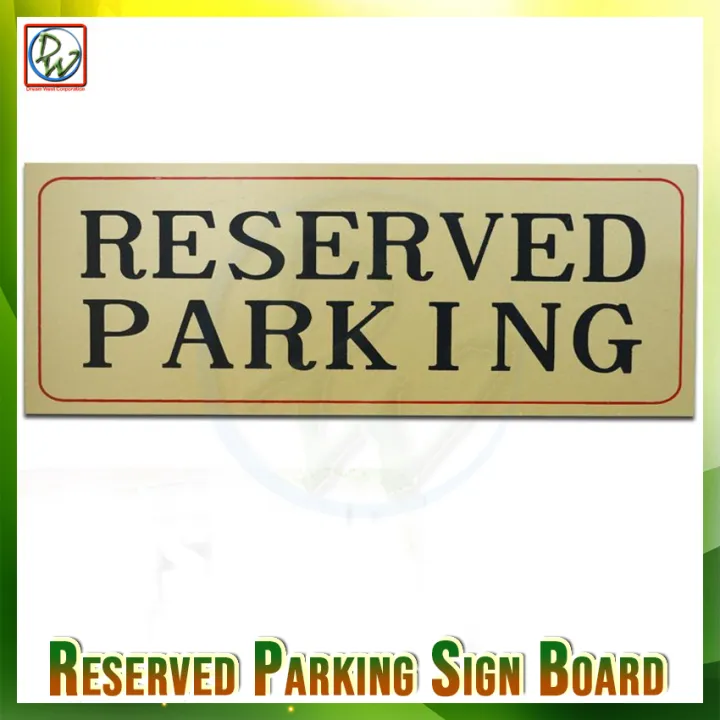 Reserved Parking Sign Board Self Adhesive Sticker Warning Safety Sign ...