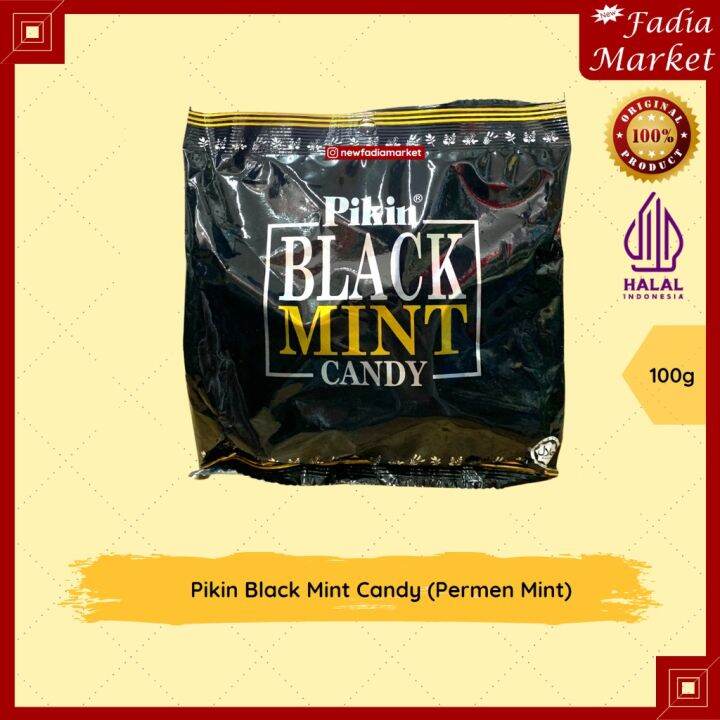 Pikin Black Mint Candy Permen Menthol Dingin Malaysia 100g | Lazada ...