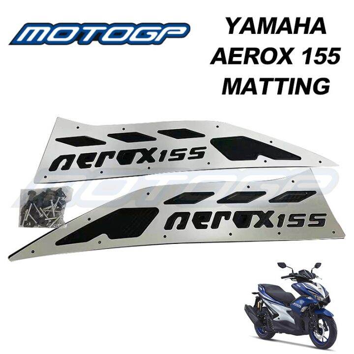 1 set Alloy Aerox 155 V1 Matting Footboard With Complete Bolts and Nuts ...