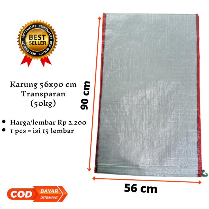 Karung 50kg transparan - 56x90cm - isi 15 lembar | Lazada Indonesia