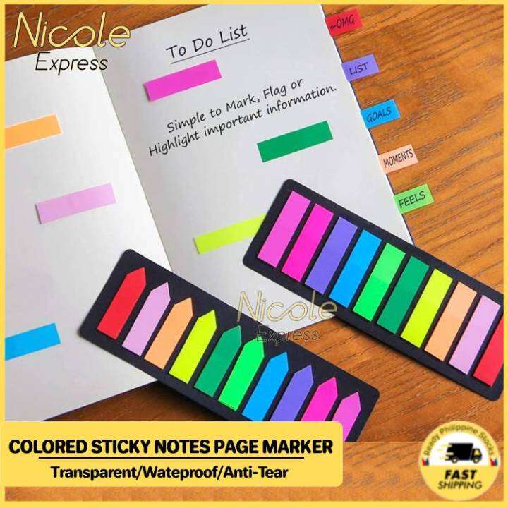 Page Markers Sticky Index Tabs , Arrow Flag Tabs Colored Sticky Notes ...