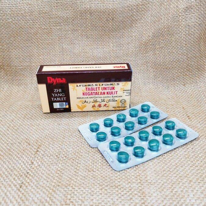 Dyna Tablet Untuk Kegatalan Kulit (2 x 10s) 止痒丸 Melegakan Gatal-gatal ...