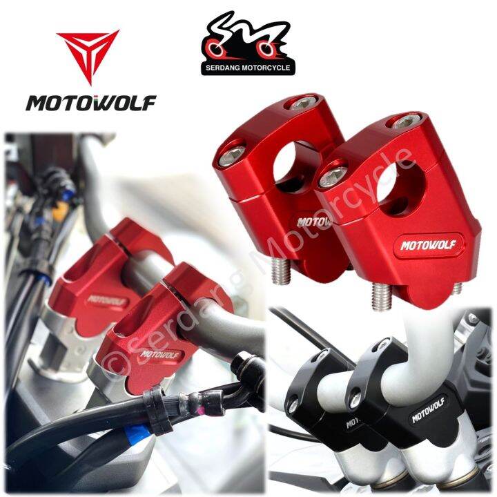 MOTOWOLF Handlebar Riser ADV150 ADV160 Peninggi Handle Bar 28mm 22mm Tambah Tinggi Clamp Mount ...