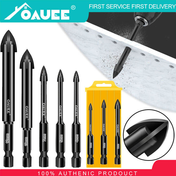 Glass Concrete Drill Bit Set Cross Hex Tile Ceramic Drill Bits Cemented ...