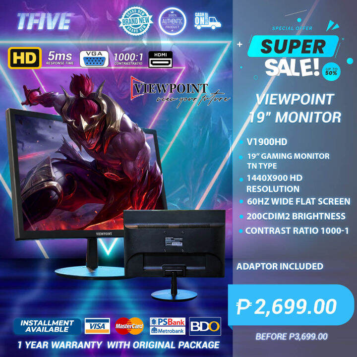 19'' MONITOR VIEWPOINT GAMING MONITOR | Lazada PH
