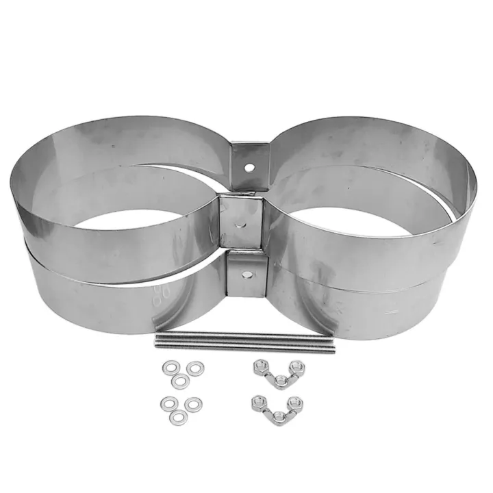 aternee Stainless Steel Double Diving Cylinder Tank Bands for Different ...