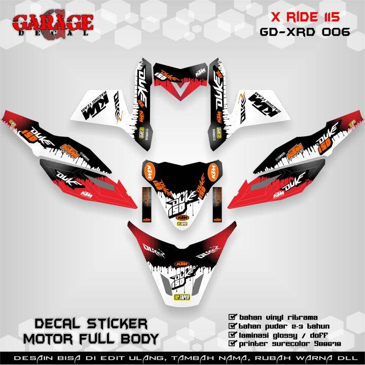 Decal X Ride 115 Full Body Stiker X Ride 115 Full Body Decal X Ride Old ...