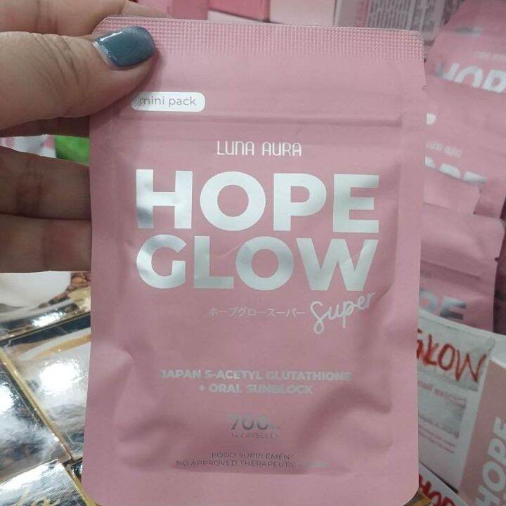 LUNA AURA HOPE GLOW WITH GLUTATHIONE + ORAL SUNBLOCK | Lazada PH